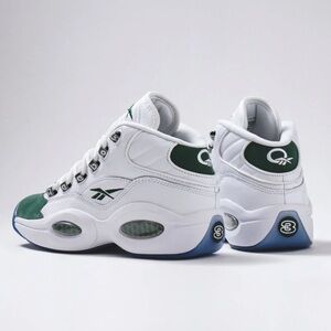 Reebok | Shoes | Reebok Question Mid Green Toe Men Shoes | Poshmark